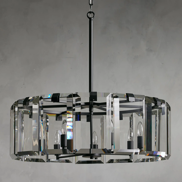 Modern Amaya Round Crystal Chandelier in Brass and Bronze Finishes ...