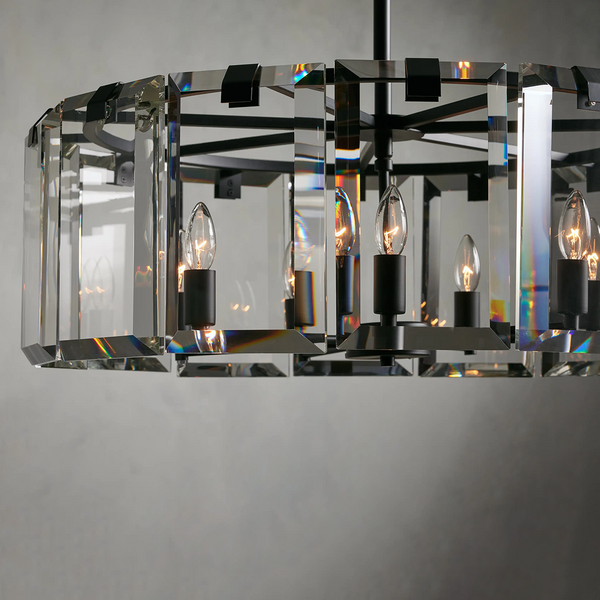 Modern Amaya Round Crystal Chandelier in Brass and Bronze Finishes ...