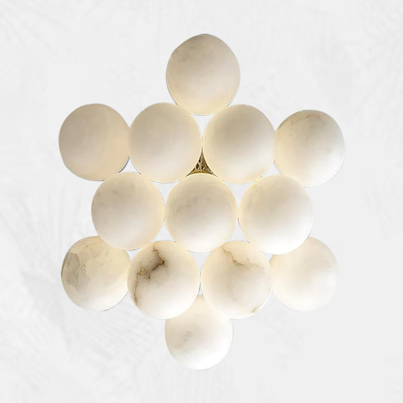 Culoud Modern Pearl Alabaster Ball Pendant Light glass pendant ...